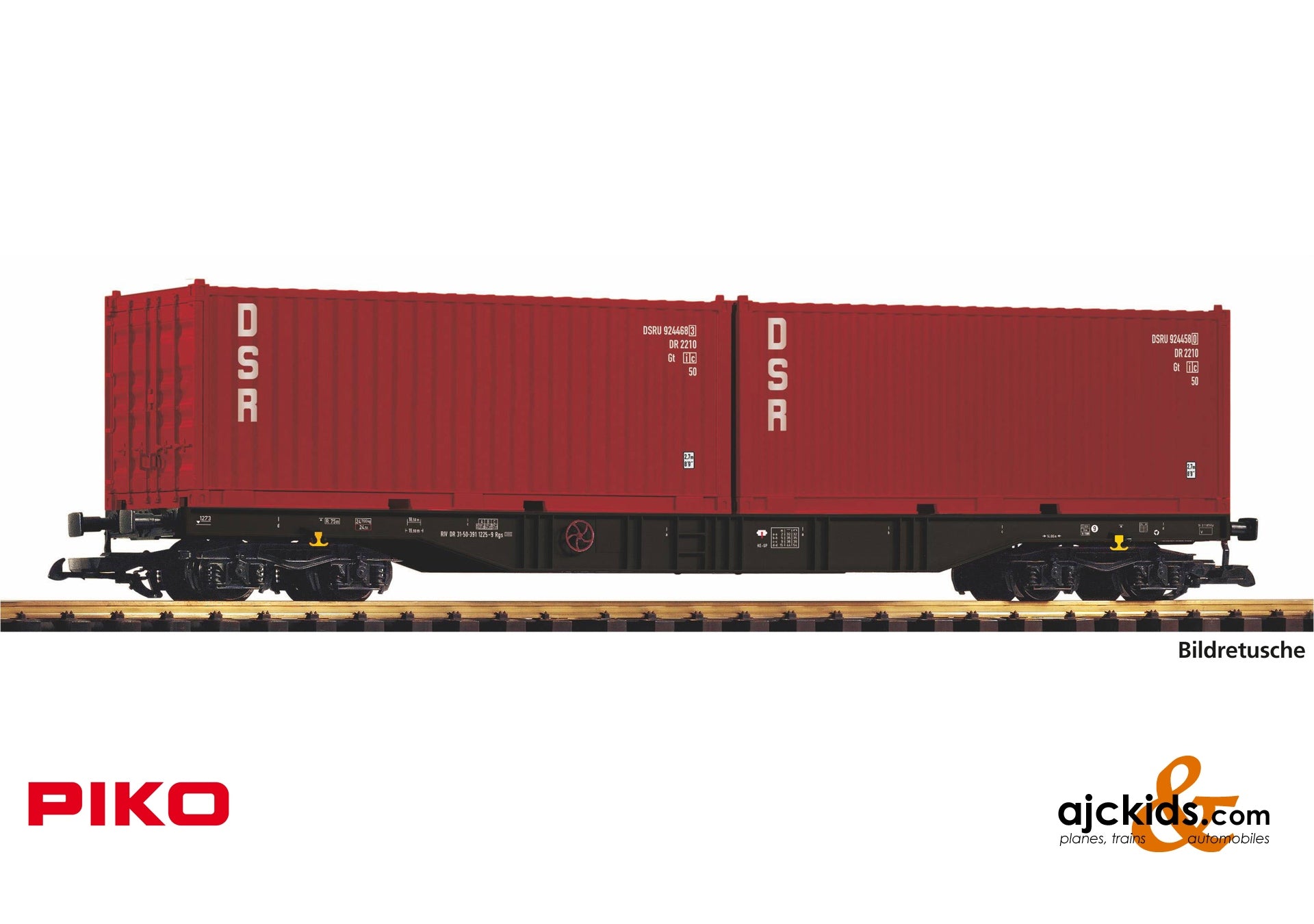 Piko 37755 - container wagon DR IV with 2 containers "DSR" – Ajckids