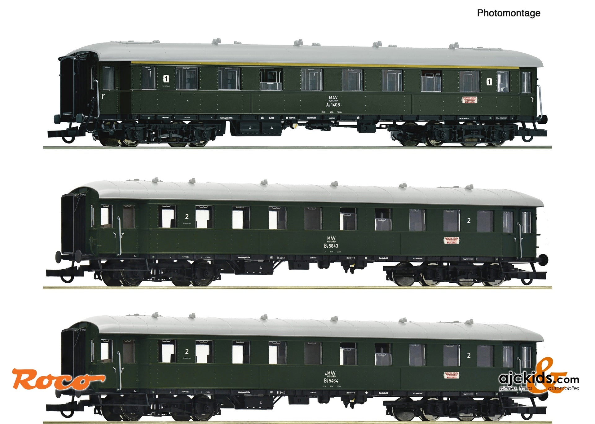 Roco 6200132 3 piece set: Coaches, MAV – Ajckids