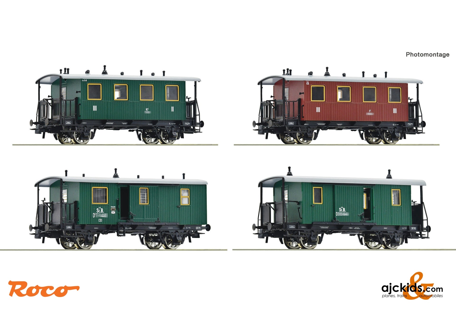 Roco 6200190 4 piece set: Passenger train, kkStB in H0-Scale – Ajckids