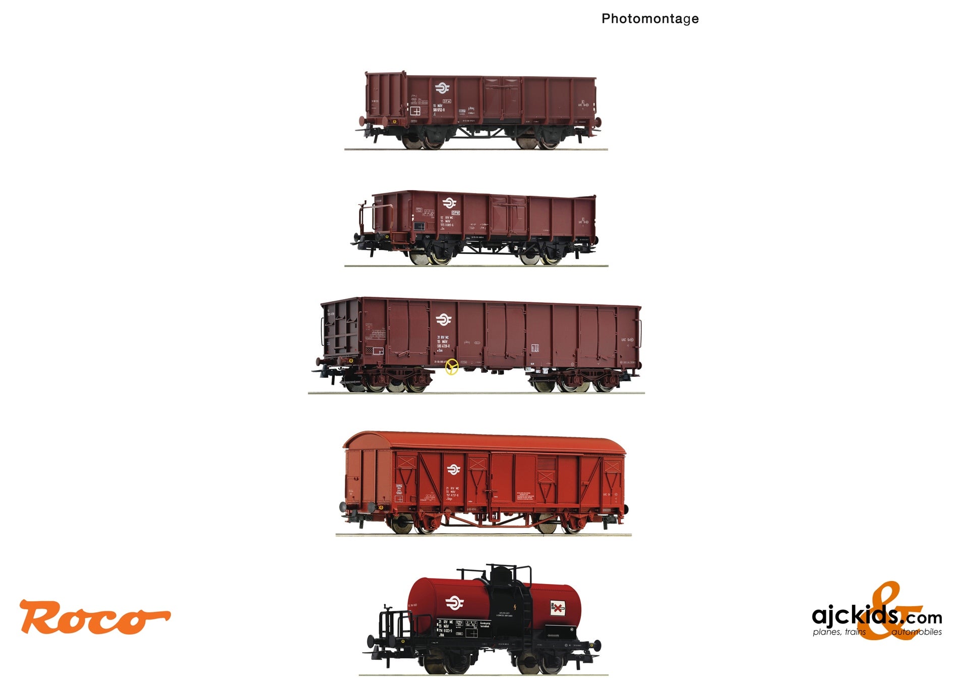 Roco 6600126 5 piece set: Goods train, MAV – Ajckids