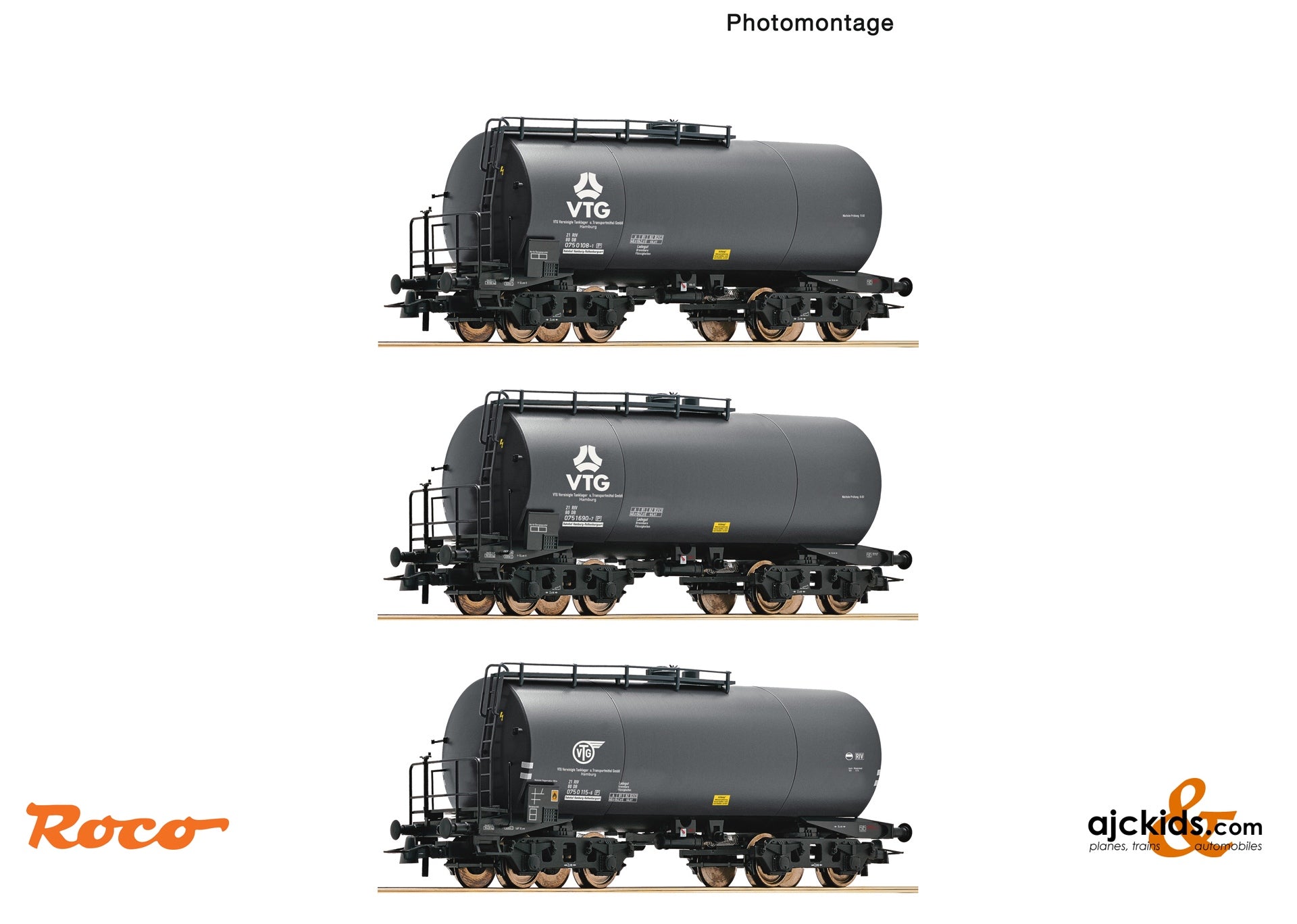 Roco 6600162 3 piece set: Tank wagons, VTG/DB – Ajckids