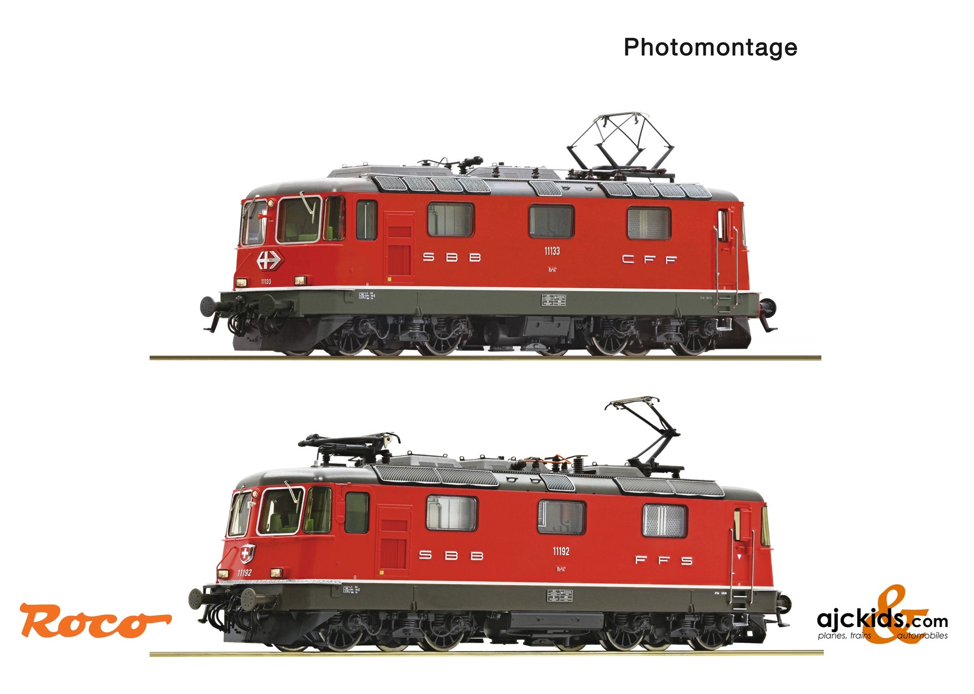 Roco 7510127 2 piece set: Electric locomotive Re 4/4 II, SBB – Ajckids