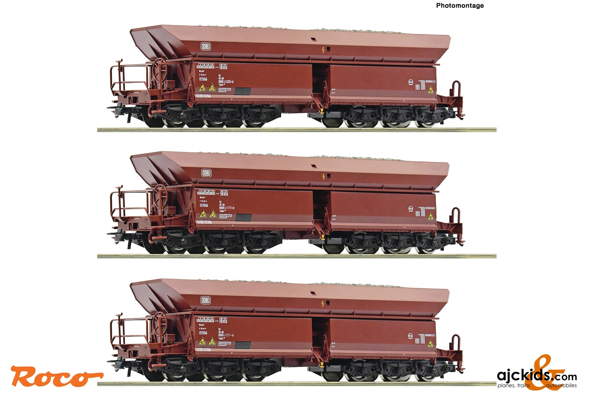 Roco 77031 3 piece Set 2: Ore Cart in H0-Scale – Ajckids