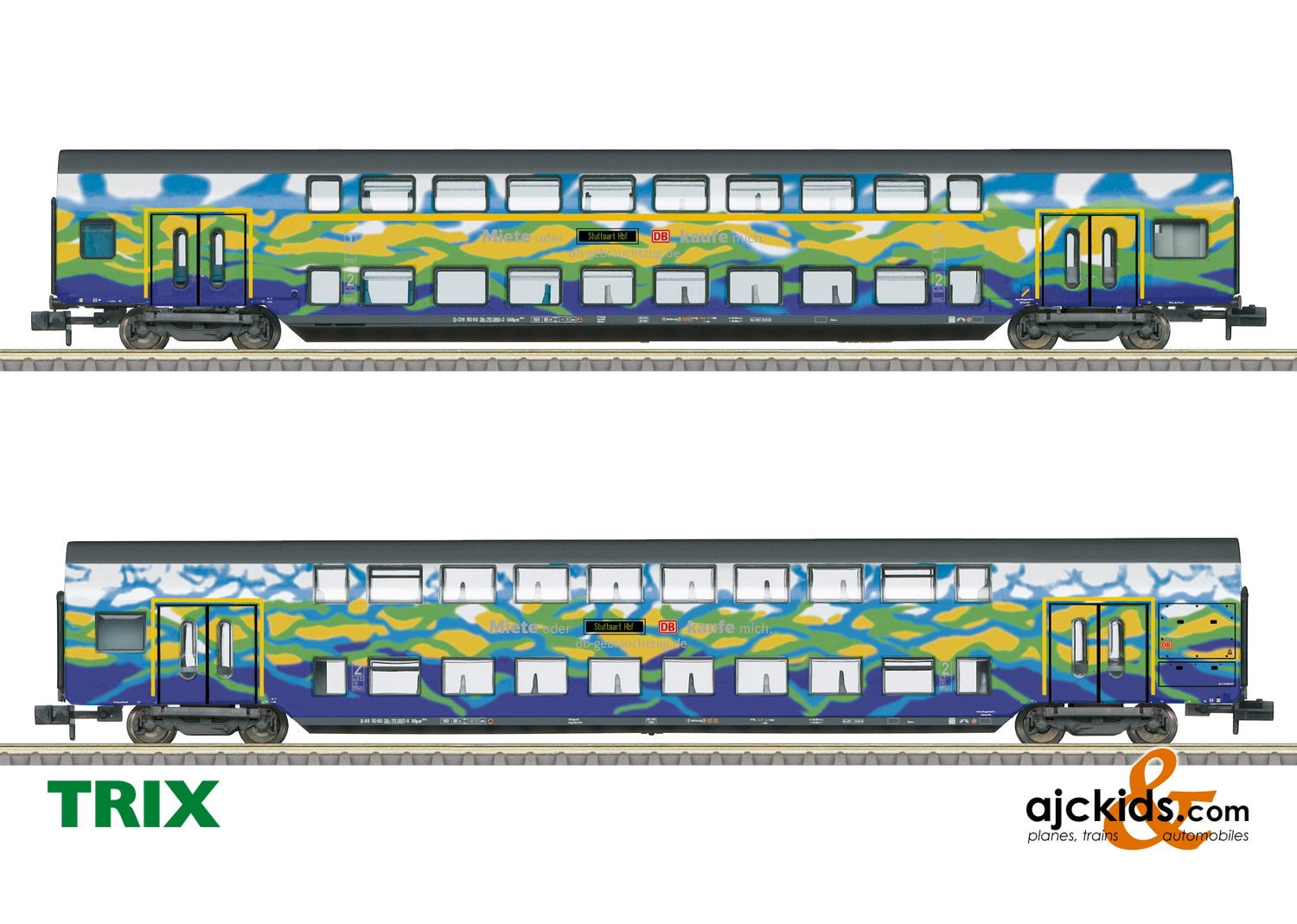 Trix 18298 - “Tourism Train” Bi-Level Car Set 1 – Ajckids