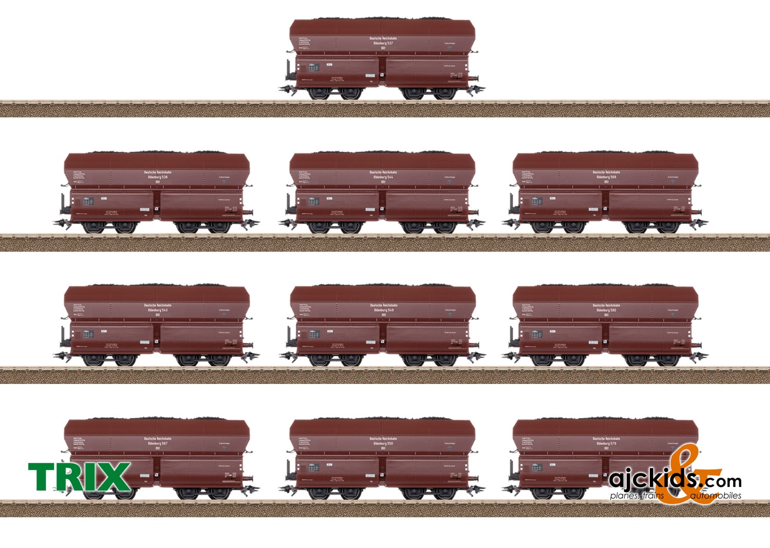 Trix 24266 - Type OOt Oldenburg Dump Car Set (Insider 2025) – Ajckids