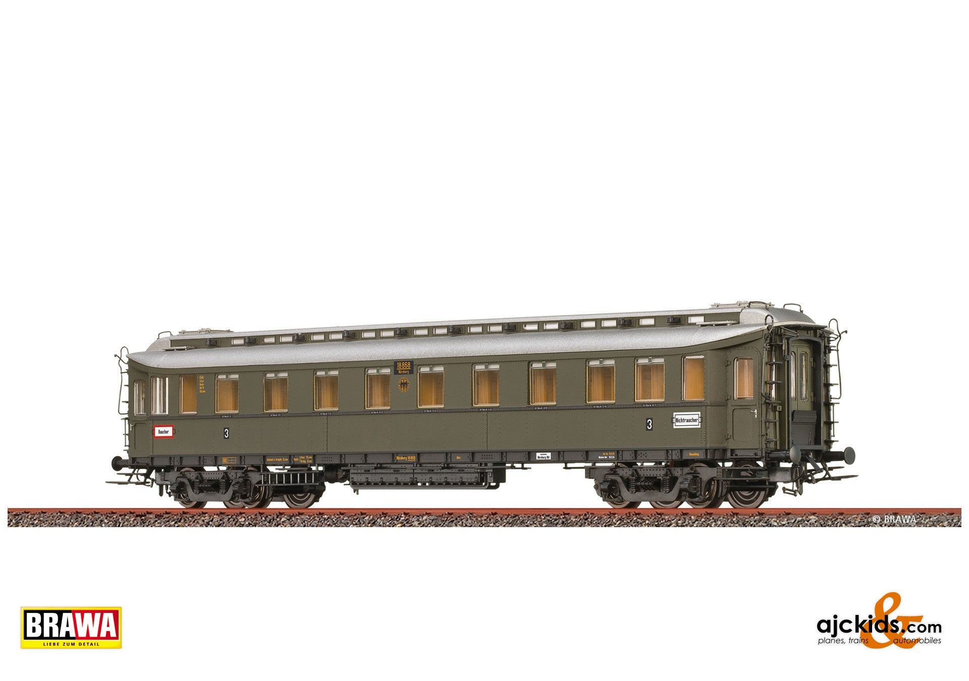 Brawa 45420 - Passenger Coach C4ü Pr 21 DRG, II EAN: 4012278454207 ...