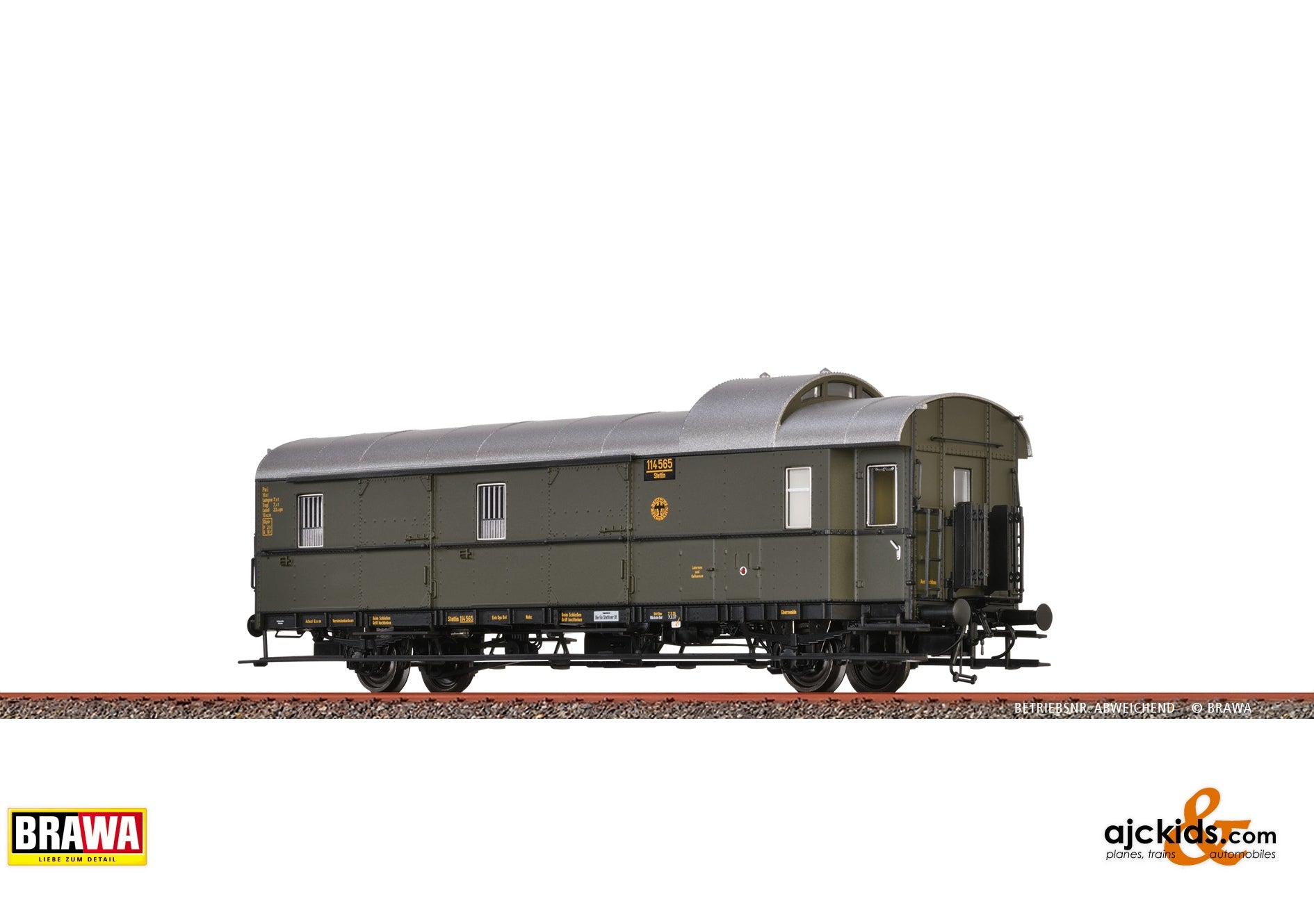The Brawa Luggage Car Pwi-29 DRG, Era II 67.21 at Ajckids.com