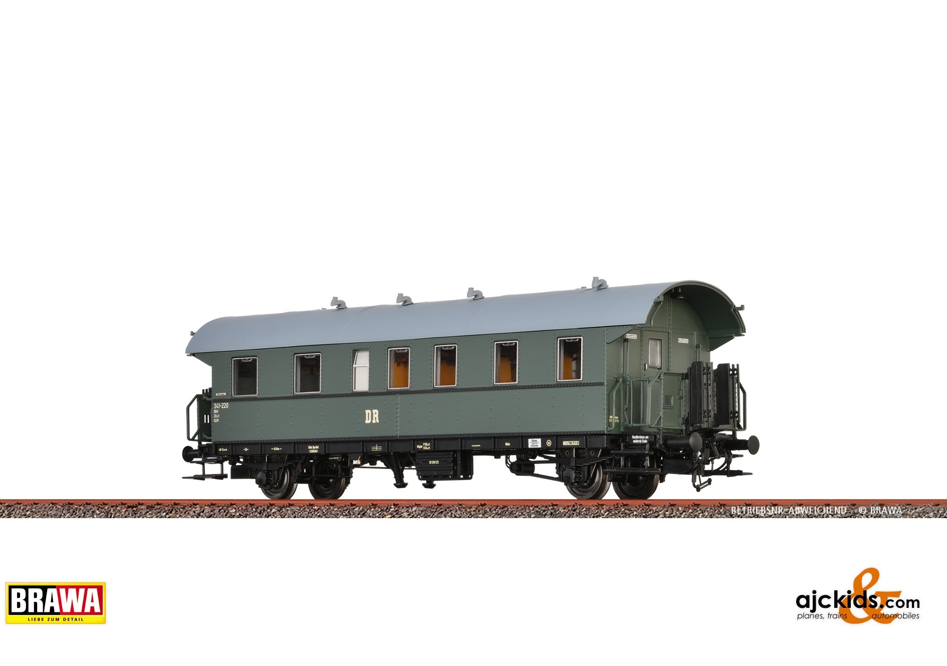 The Brawa Passenger Coach BBitr DR, Era III 67.21 at Ajckids.com
