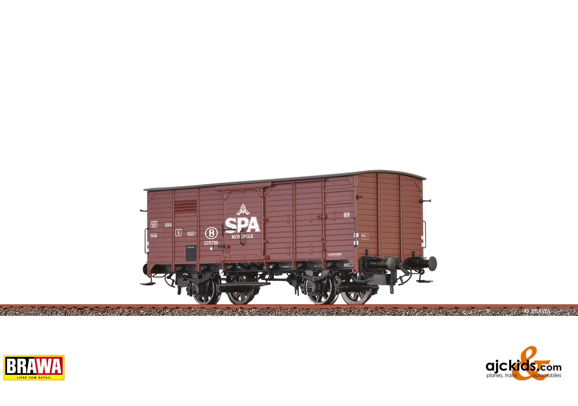 The Brawa Freight Car SNCB, Era III, SPA Monopole 38.61 at Ajckids.com