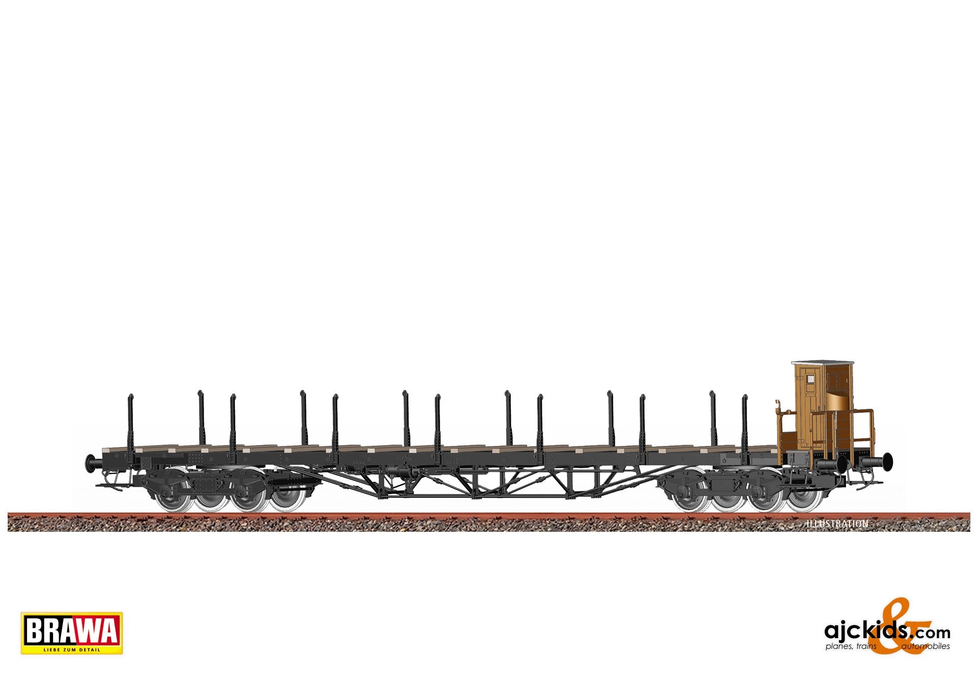 Brawa 50648 - Flat Car SSlm (Ce 168) K.P.E.V., I EAN: 4012278506487 ...