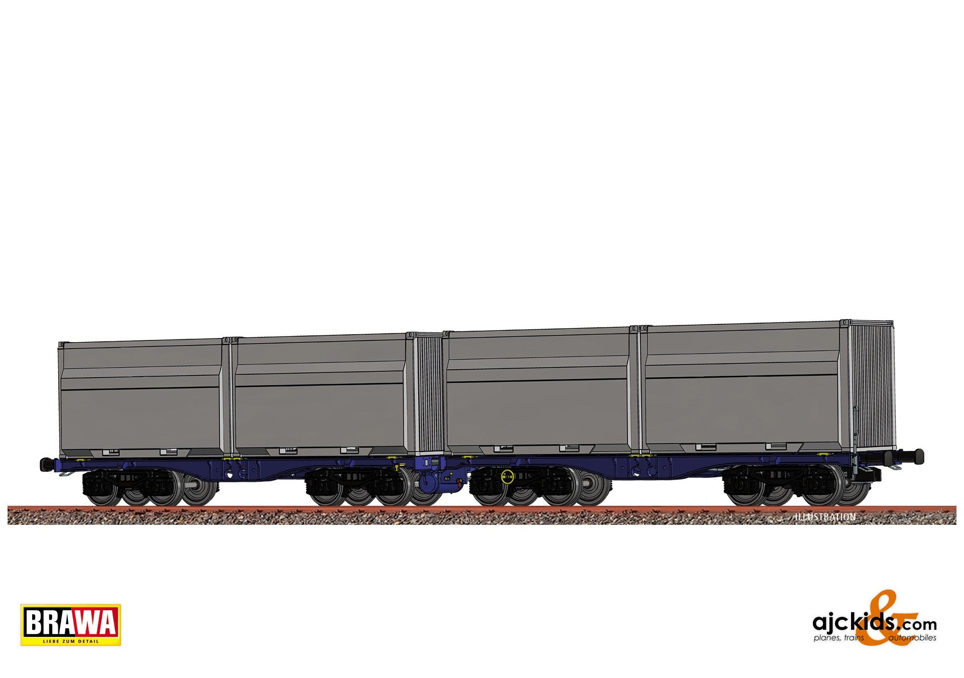 Brawa 50664 - Flat Car Sggmmrrs DB AG, VI, ArcelorMittal EAN ...