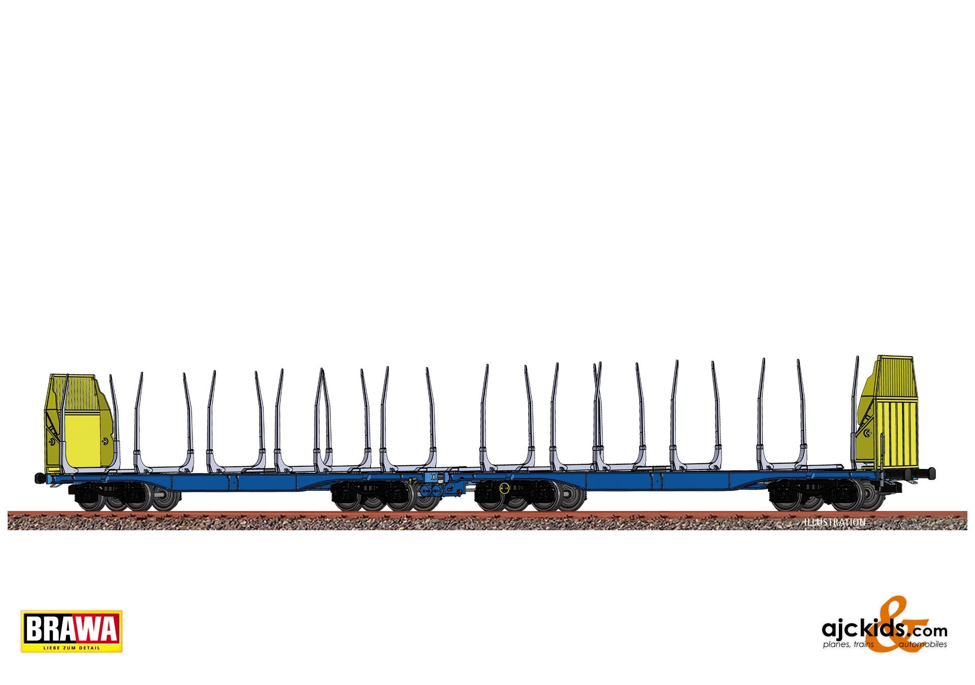 Brawa 50668 - Flat Car Sggmmrrs, VI EAN: 4012278506685 – Ajckids