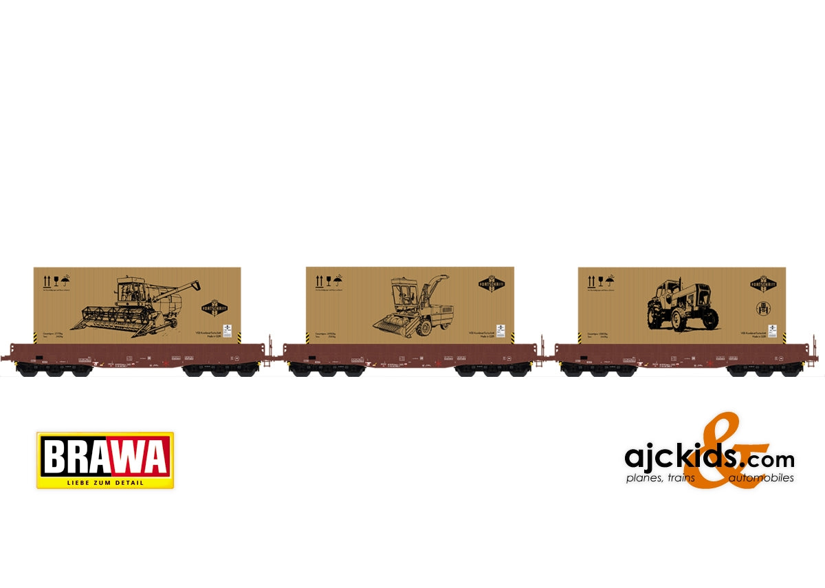 Brawa B2007 - Freight Car Set DR IV "Fortschritt" [3] – Ajckids