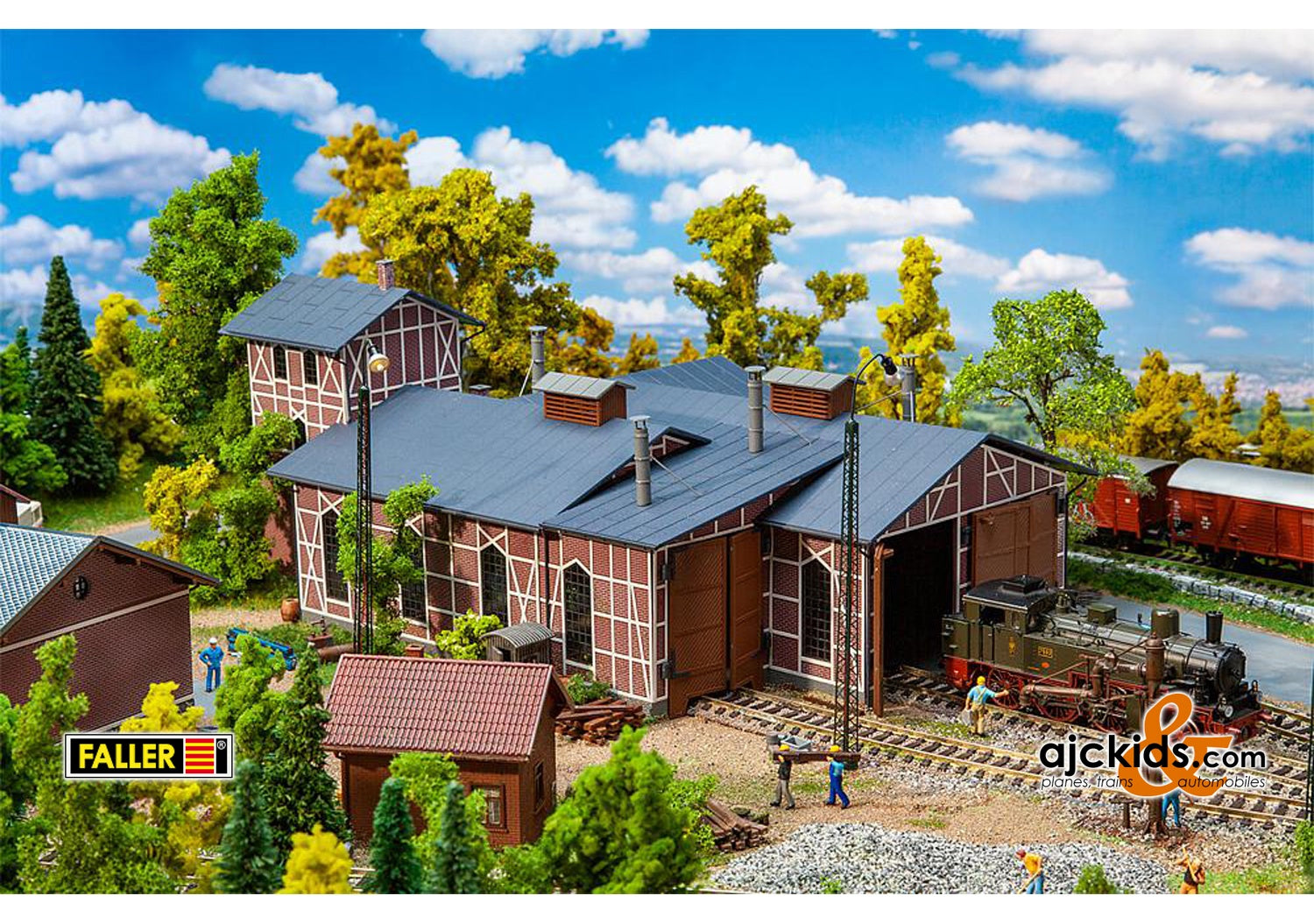Faller 191769 - Locomotive shed, double track – Ajckids