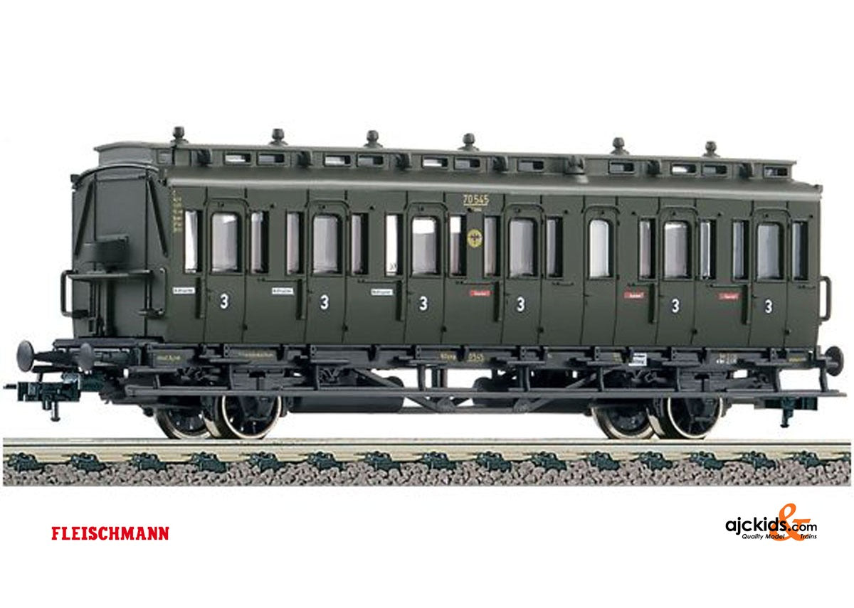 Fleischmann 507153 - 2-axle 3rd class compartment car without brakemans ...