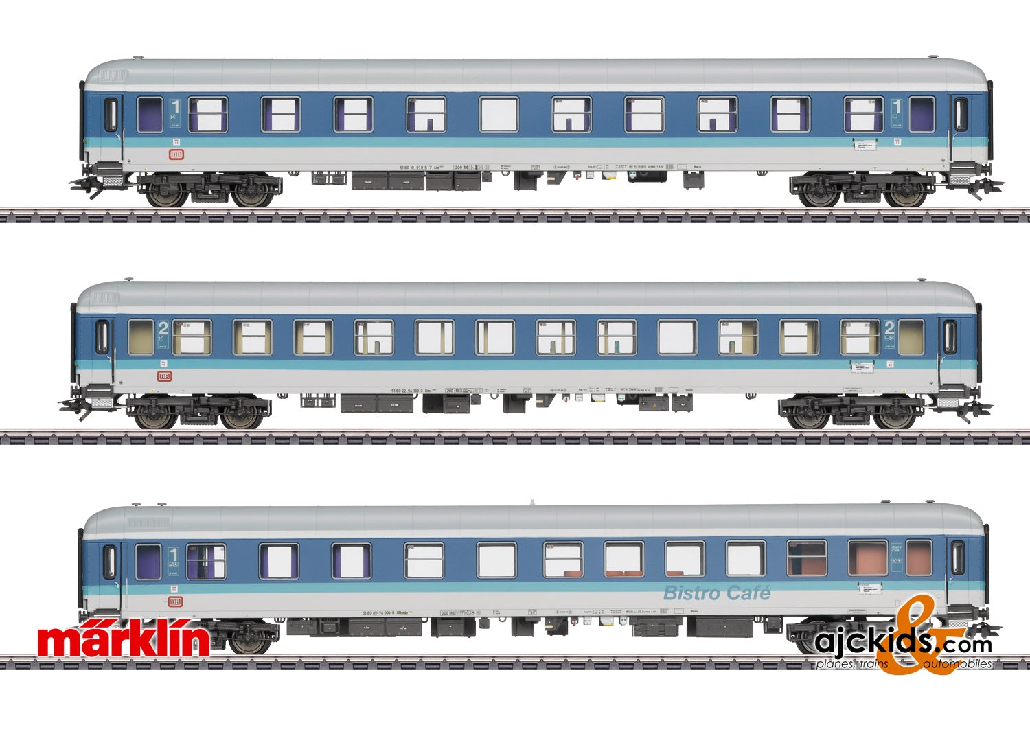 Marklin 43900 InterRegio Passenger Car Set (Lights) – Ajckids