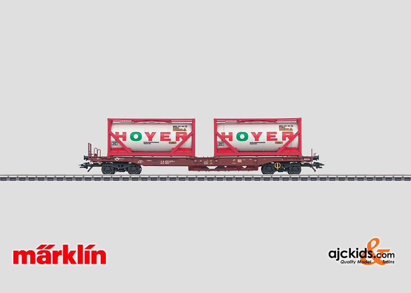 The Marklin 47452 - Deep-Well Flat Car with Containers at Ajckids.com ...