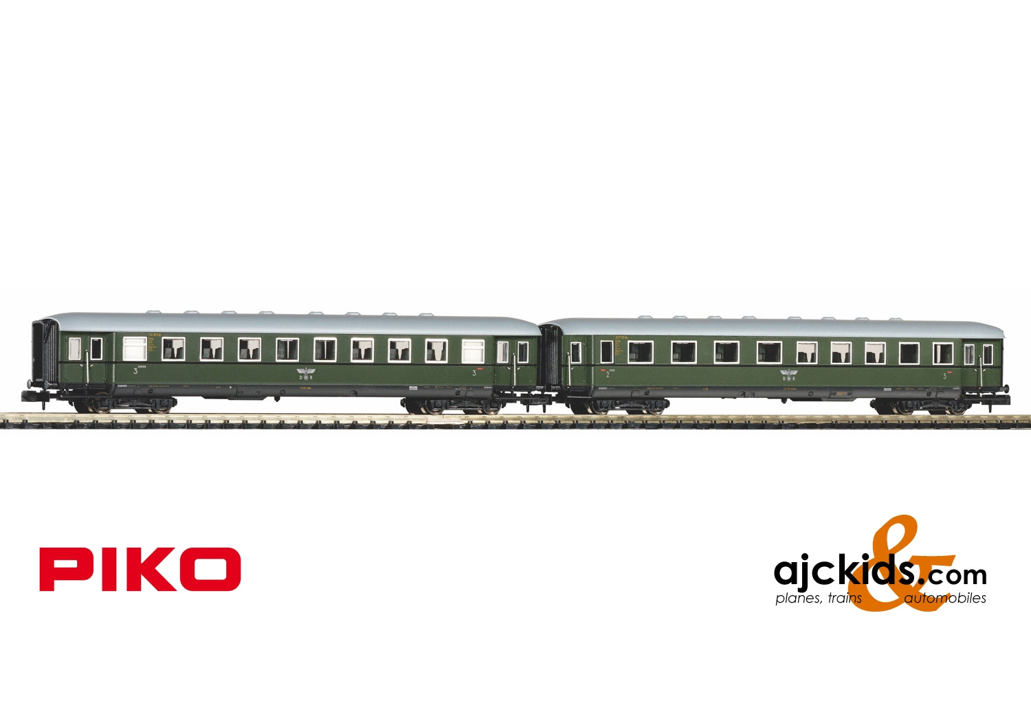 Piko 40623 at Ajckids.com, 2-Car Passenger Set 2nd/3rd Cl. + 3rd Cl. DRB II