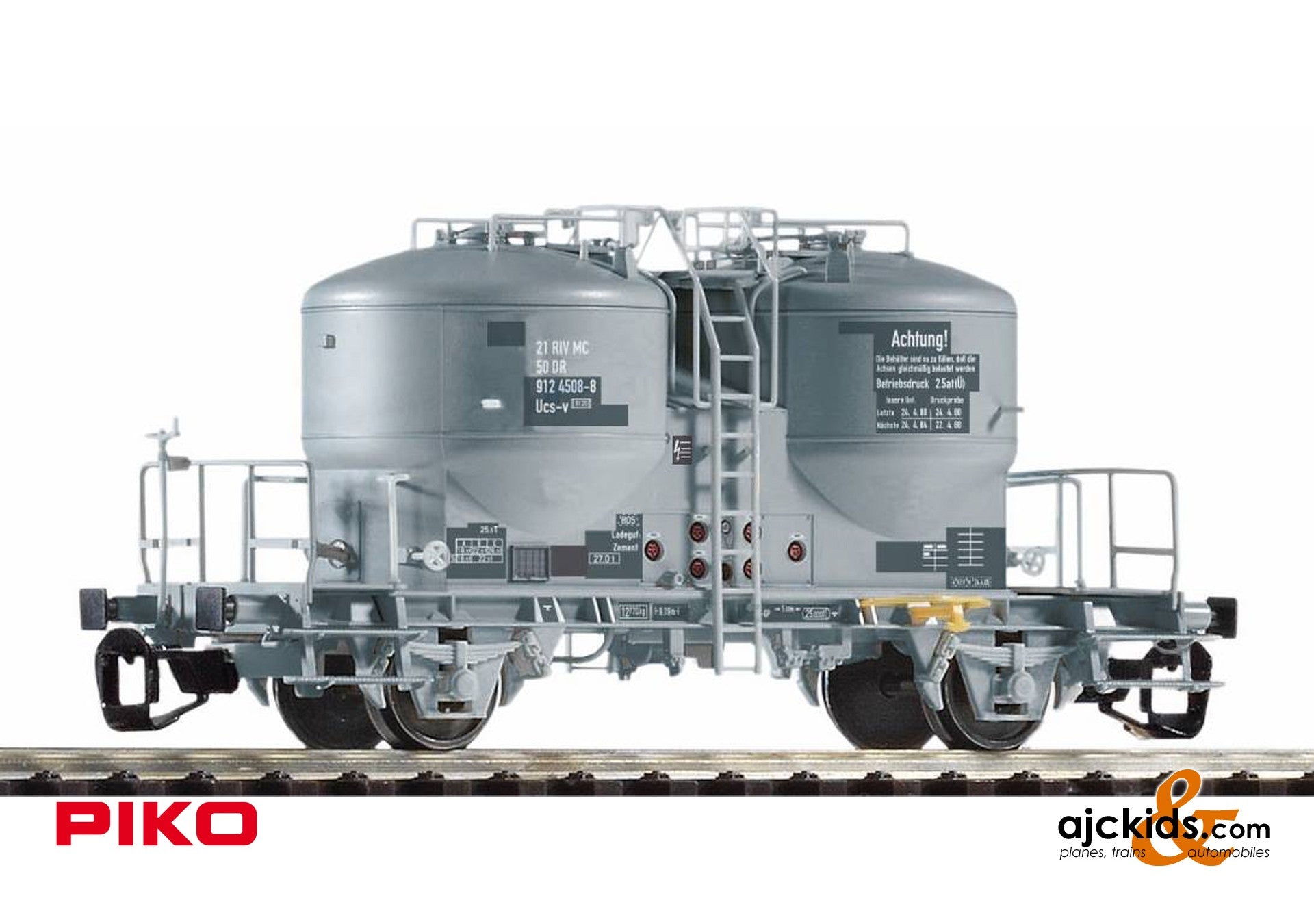 Piko 47755 at Ajckids.com, Silo Car Ucs-v DR IV w/Paint Patches
