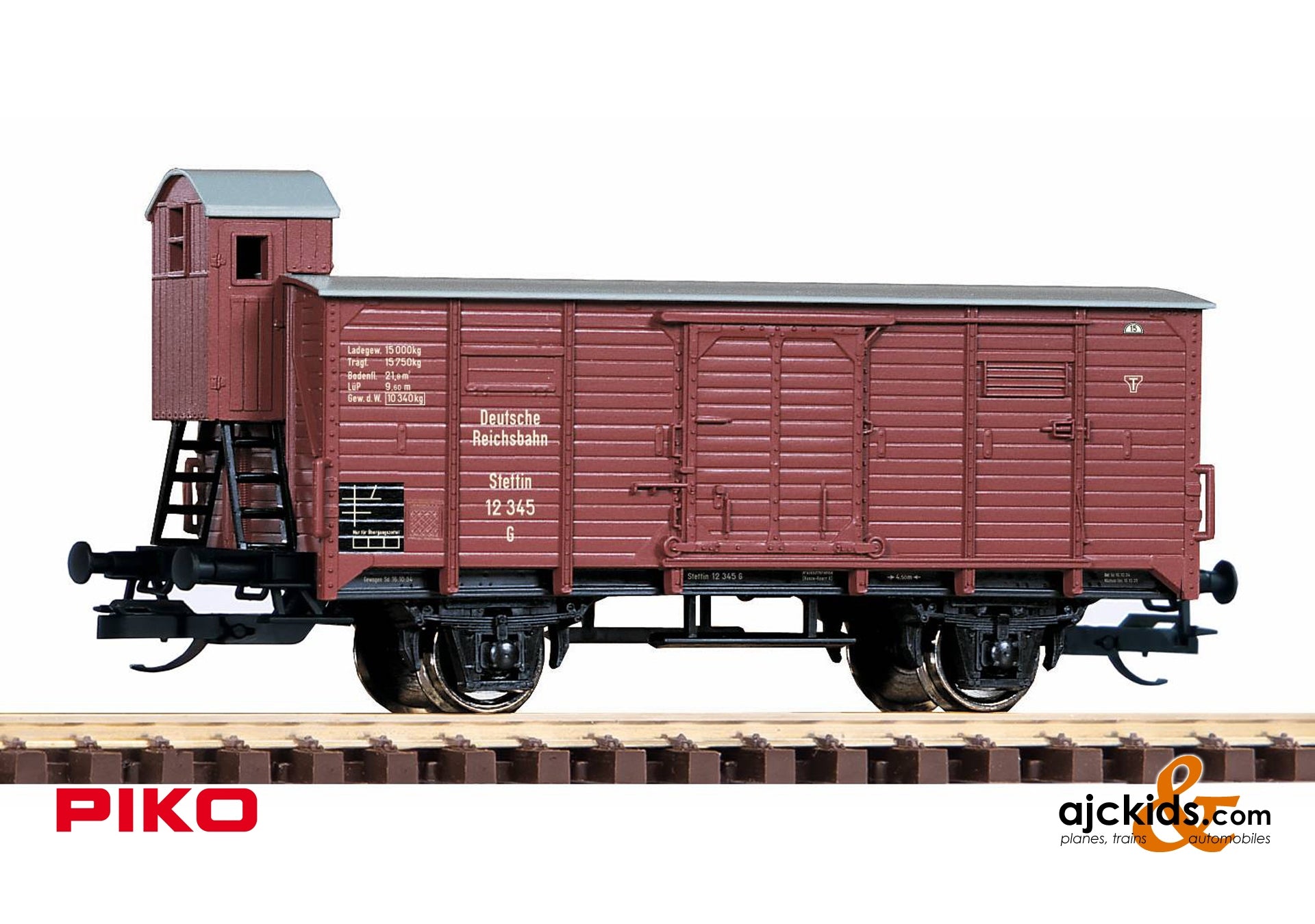 Piko 47766: TT G02 2-Axle Boxcar w/Brake Cab DRG II – Ajckids