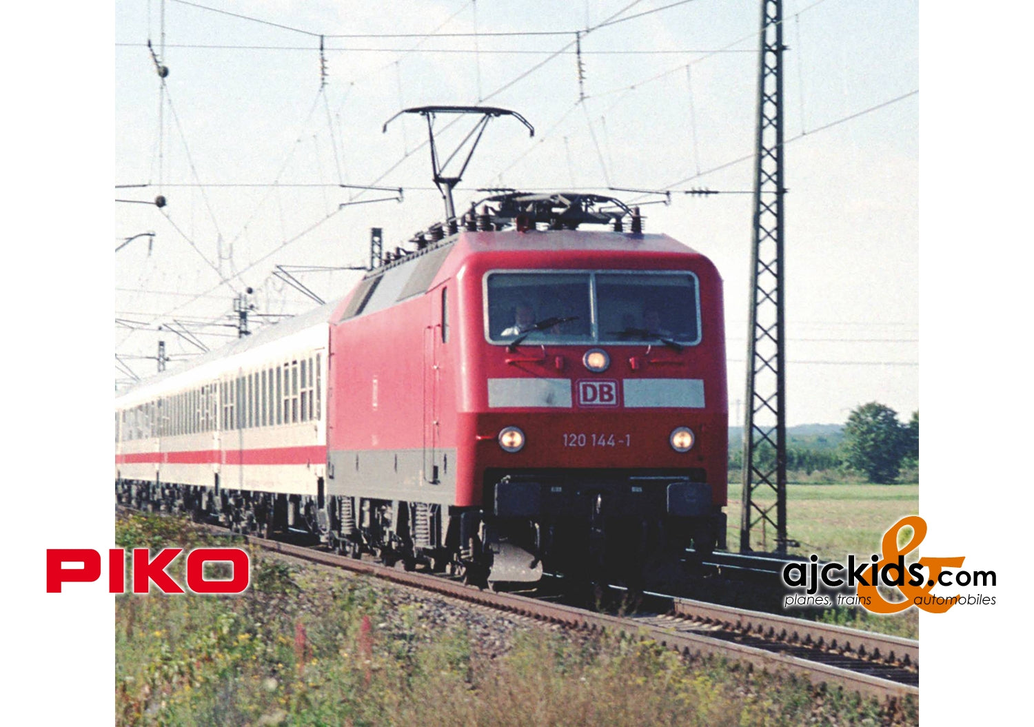 Piko 51325 at Ajckids.com, BR 120 Electric Locomotive DB V Red (AC 3-Rail)