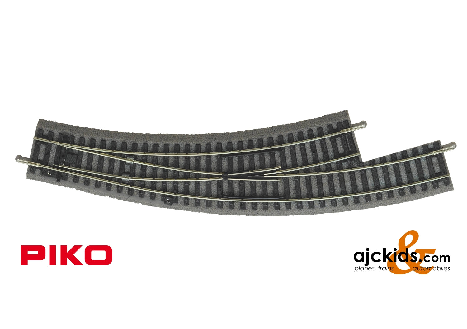 Piko 55422 at Ajckids.com, Roadbed Left Curved Switch BWL R2/R3 30˚