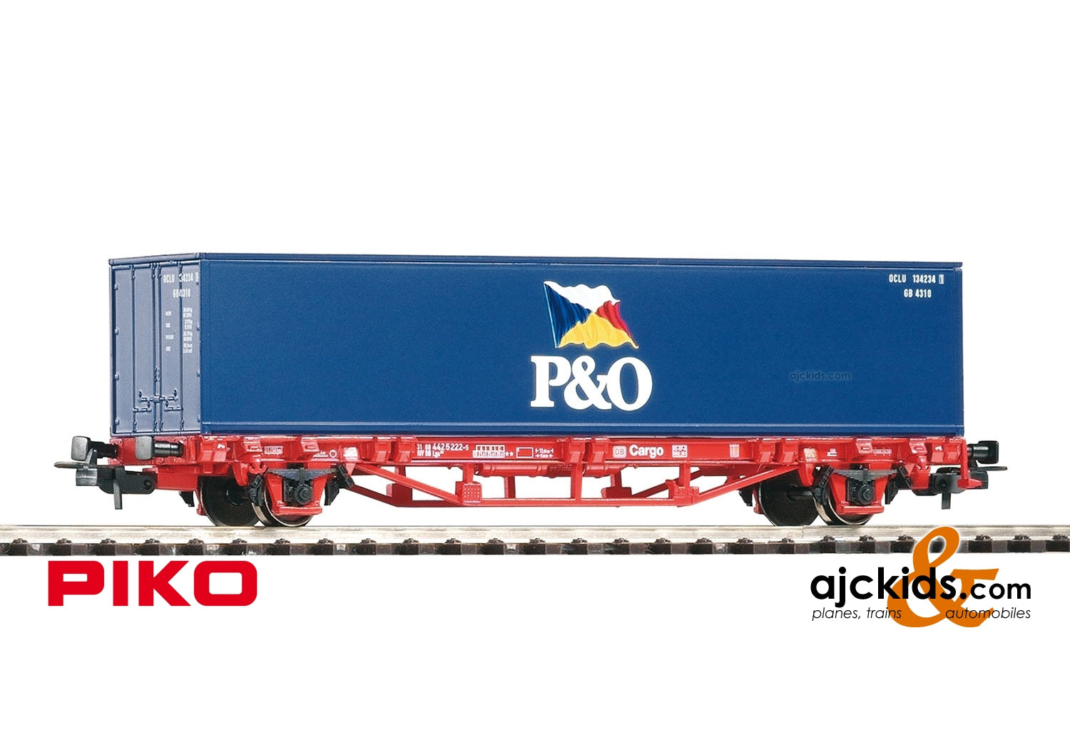 Piko 57706 at Ajckids.com, Flatcar w/Container P&O DB Cargo V