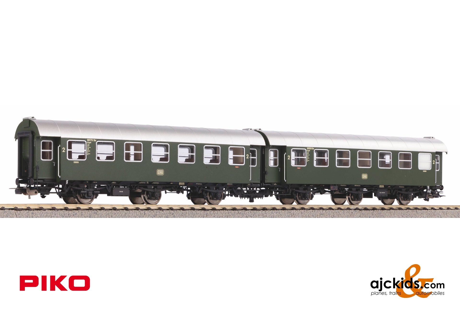 Piko 58243 at Ajckids.com, 2 pc. B3yg + B3yg Rebuilt car set DB III