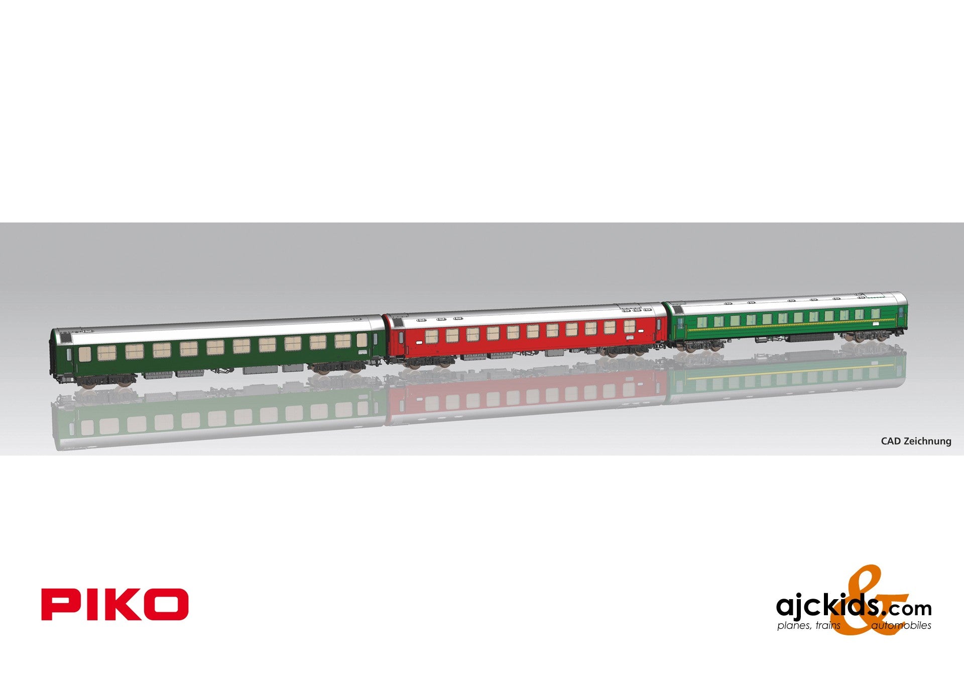 Piko 58245 at Ajckids.com, 3 pc. D 244 Passenger car set Brest Köln #2 ...
