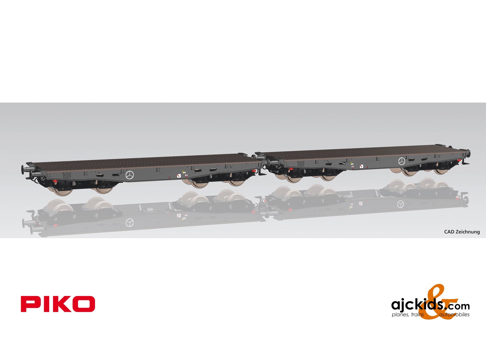 Piko 58262 at Ajckids.com, 2 pc. 401Z Flatcar set PKP V