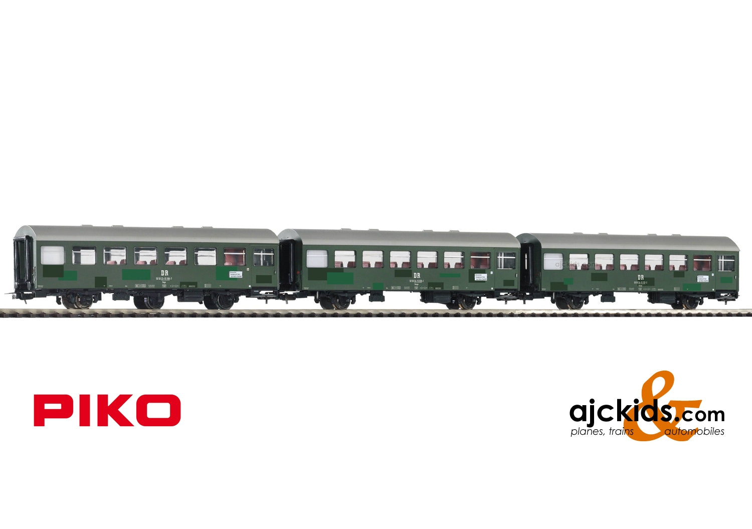 Piko 58358 at Ajckids.com, Reko Wagons 3 pcs. DR IV w/Patches
