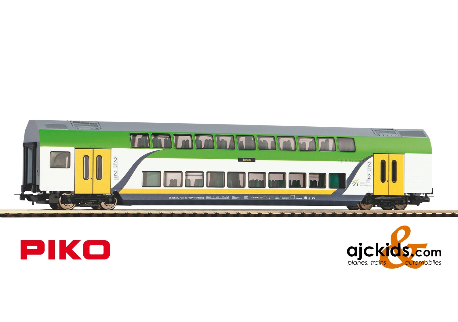 Piko 58806 at Ajckids.com, Bi-Level Coach 2nd Cl. Koleje VI