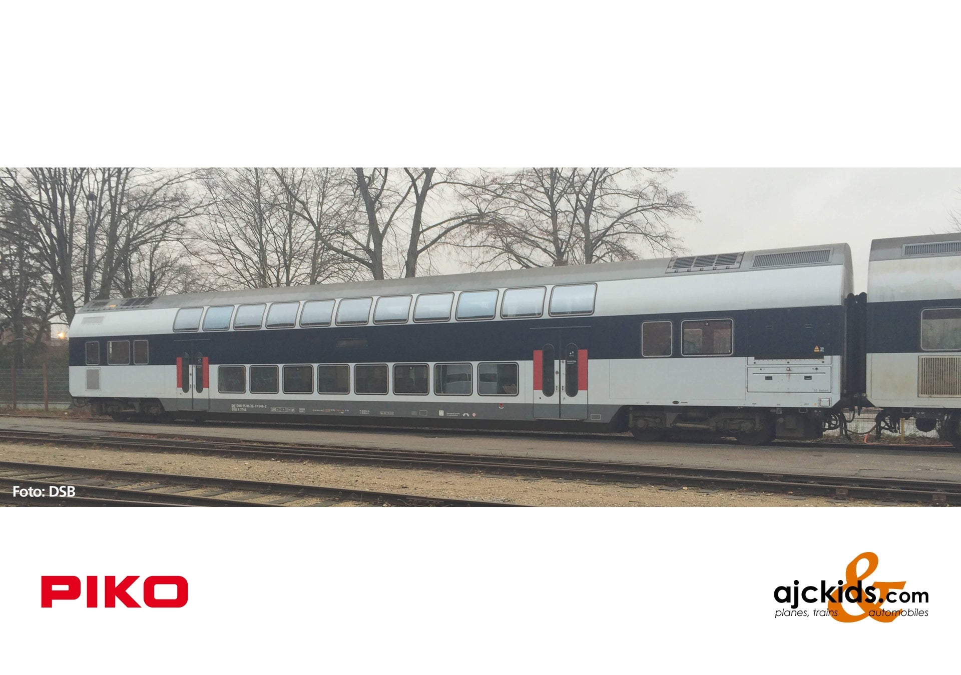 Piko 58817: 1/2 Cl. Bilevel Cab Car Blue/White DSB VI – Ajckids