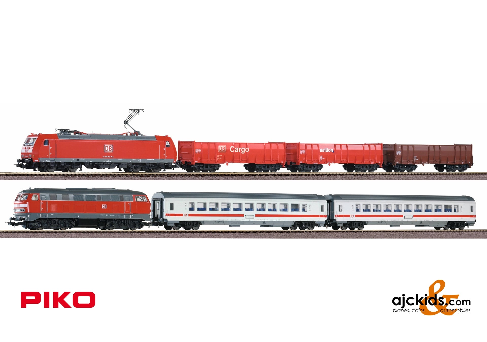 Piko 59014: Roadbed PSC wlan Start Set 2-Trains DB AG VI – Ajckids