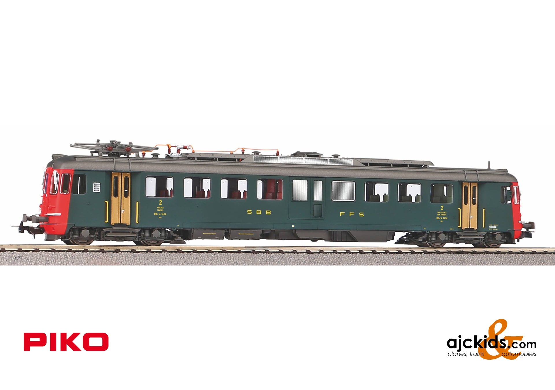 Piko 96824: ~Rbe 4/4 2nd Series Railcar, Sound, Green w/Old Lettering ...