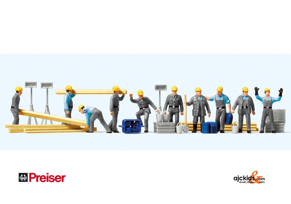 Preiser 10220 Construction workers 10 pcs – Ajckids