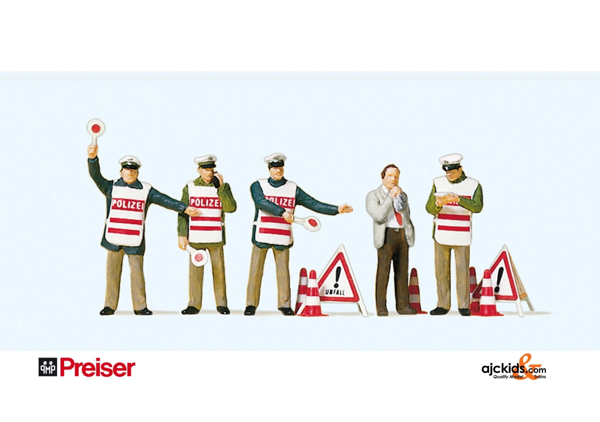 Preiser 10419 Police with warning vests (4 pieces) – Ajckids