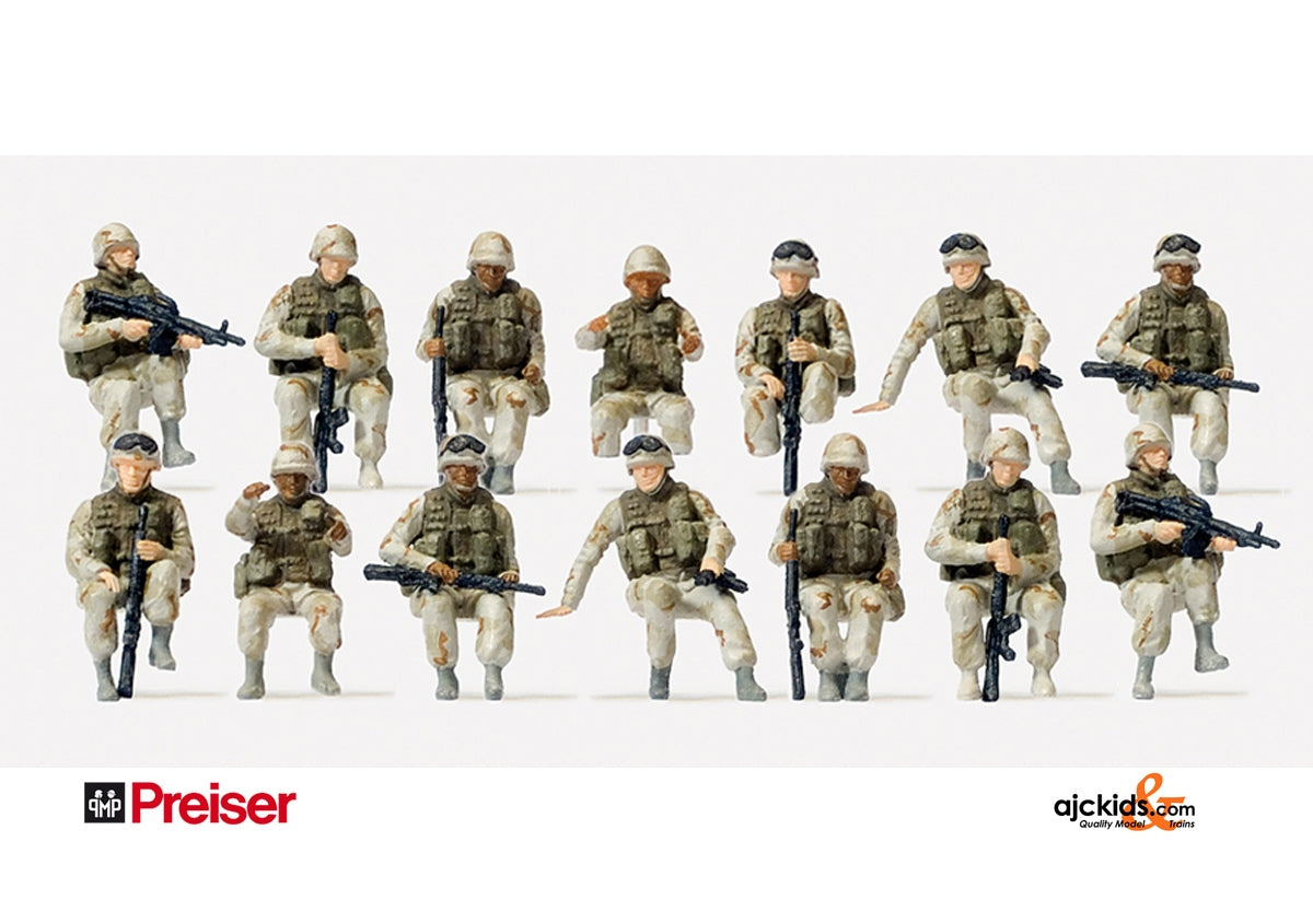 Preiser 16564 US Army Figs Unpntd 14/ – Ajckids