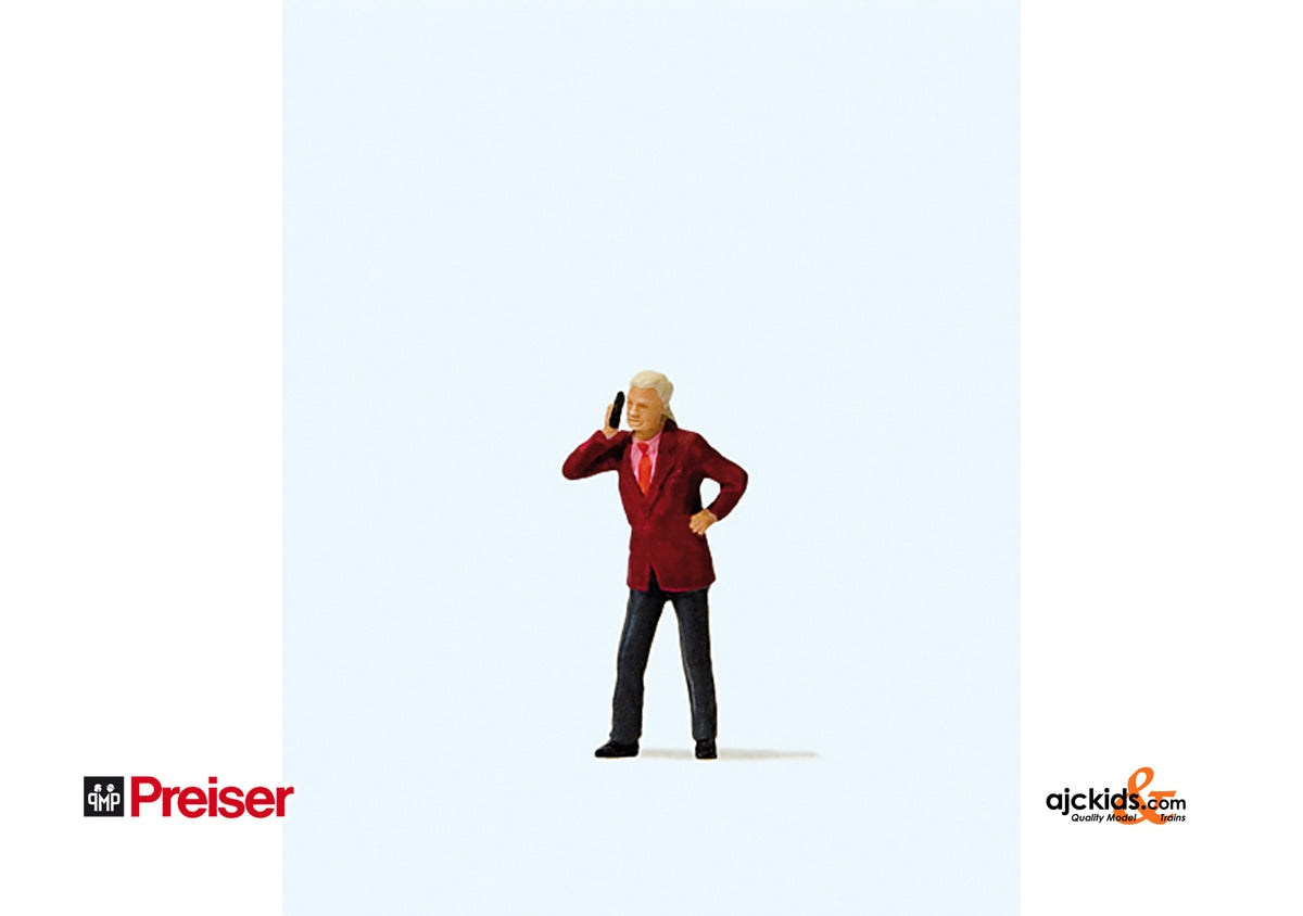 Preiser Figures Preiser 28165 - Man with Mobile Phone – Ajckids