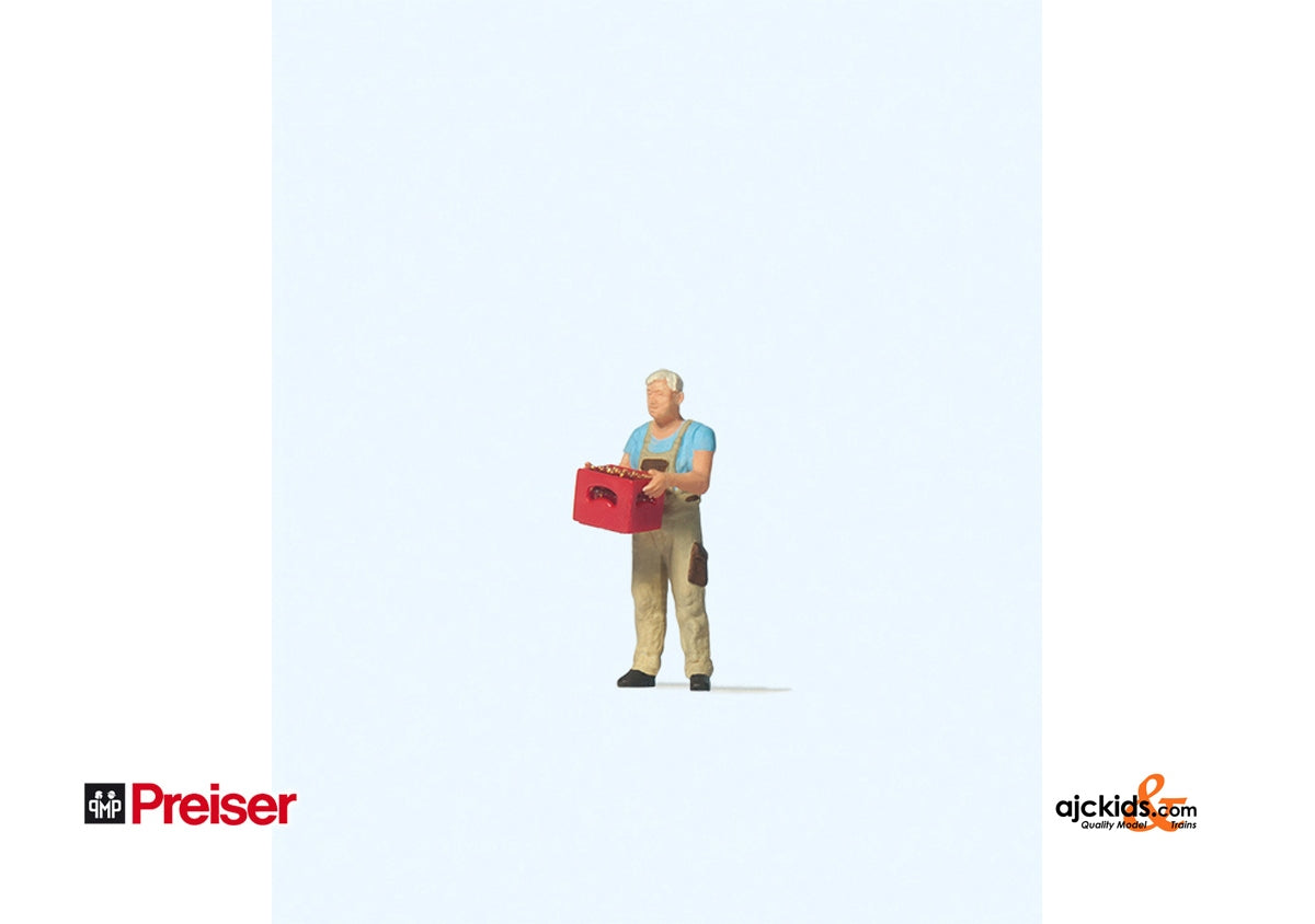 Preiser Figures Preiser 28234 - Man with Beer Crate – Ajckids