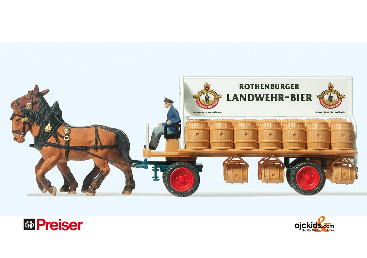 Preiser Figures Preiser 30462 - Beer wagon 1890's – Ajckids