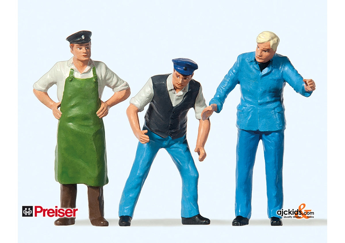 Preiser Figures Preiser 63060 - Delivery men 1:32 (3 pieces) – Ajckids