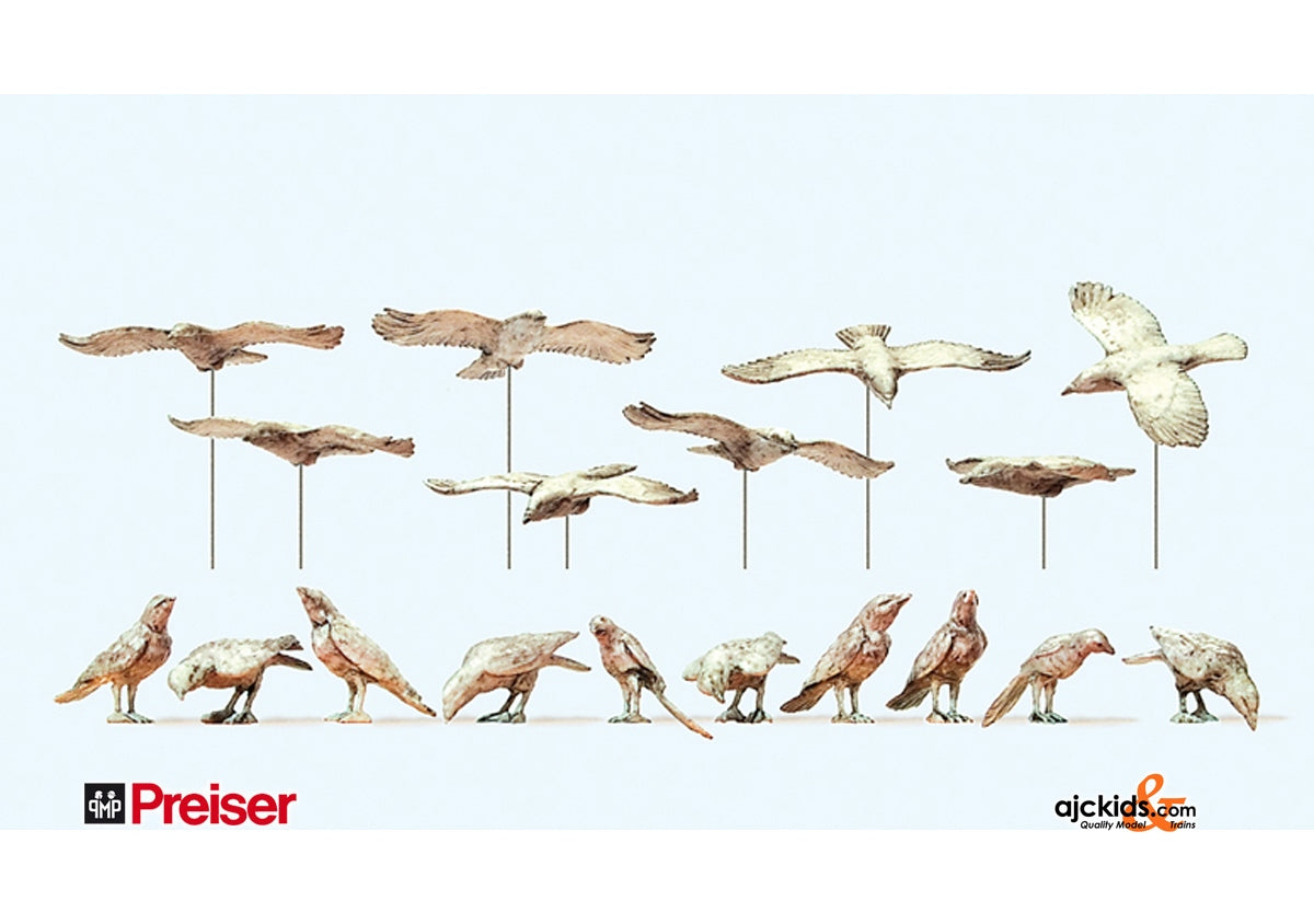 Preiser Figures Preiser 63335 - Bird Assortment Unptd – Ajckids