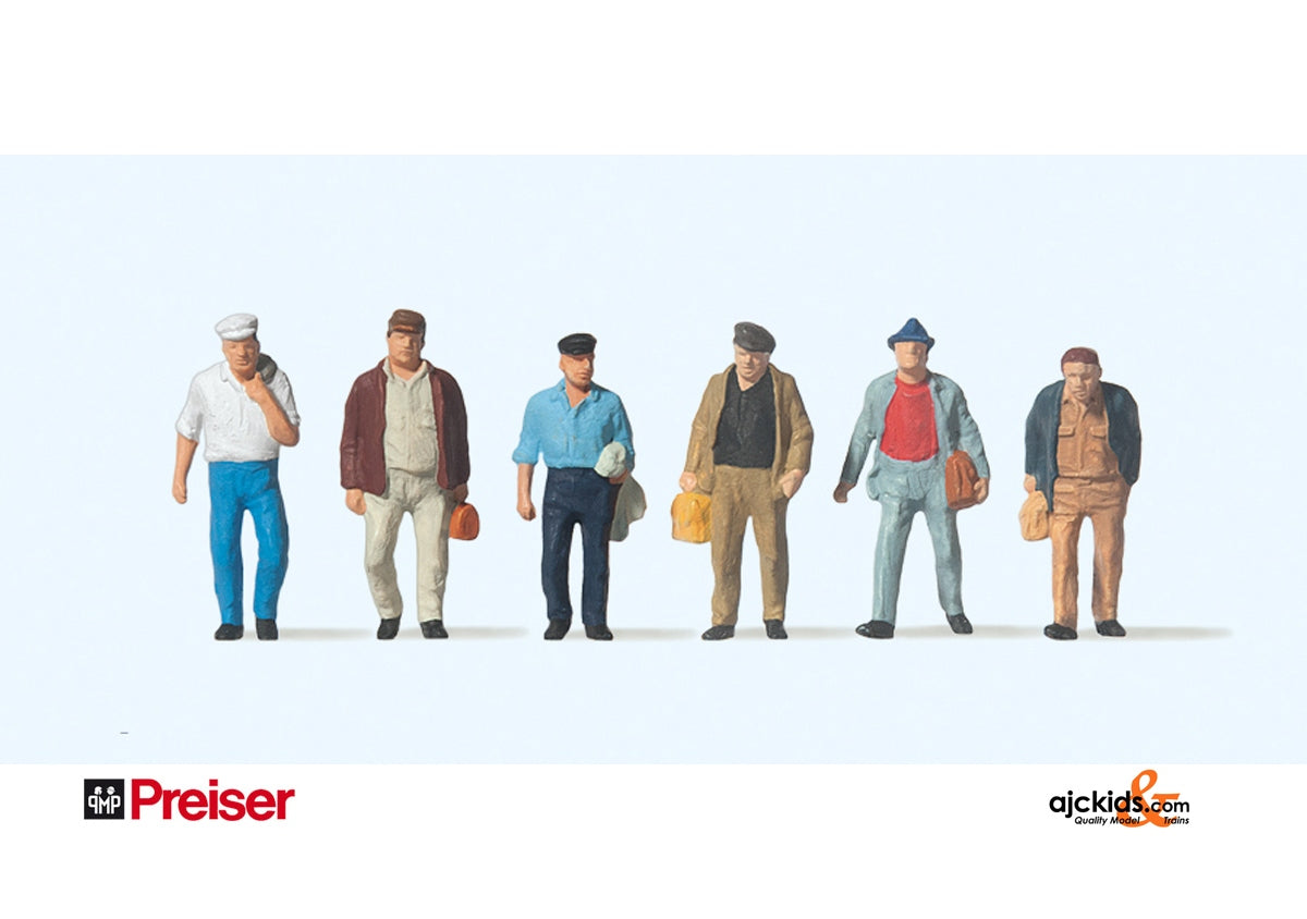 Preiser 74012 Factory workers 1:100 6 pcs – Ajckids