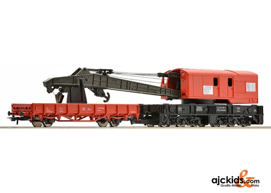 Roco 56240 - Crane car with barrier car at Ajckids.com