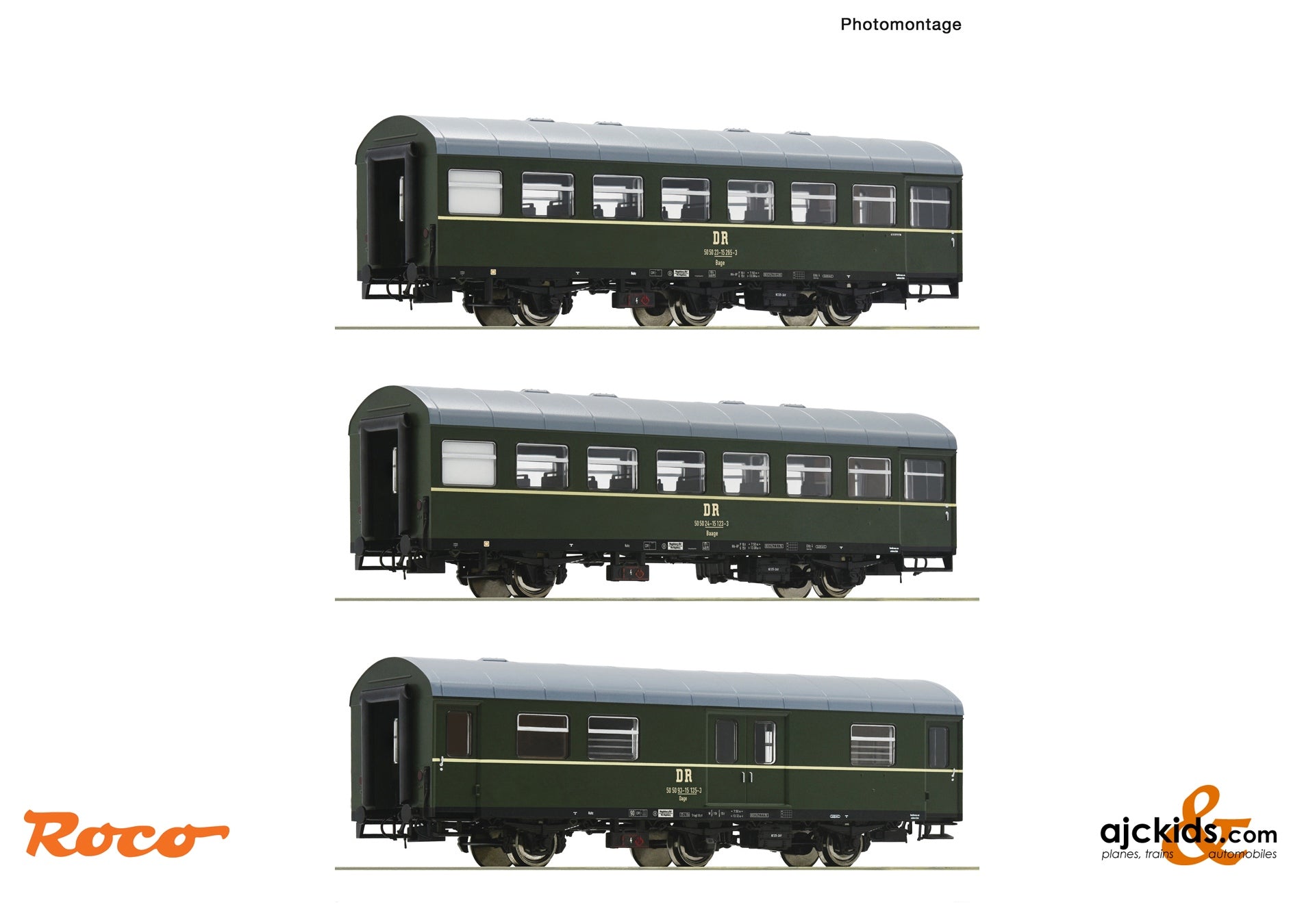 Roco 6200009 3-piece set 1: Passenger train, DR – Ajckids