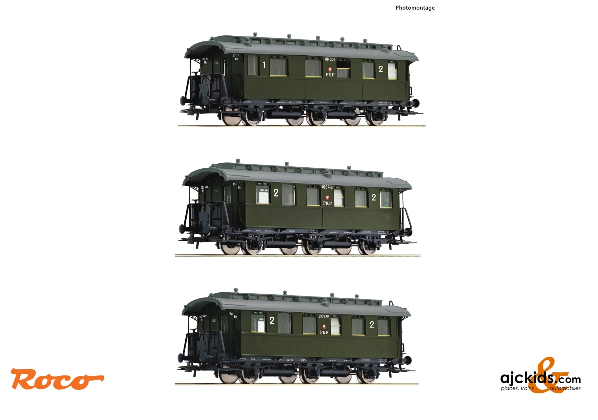 Roco 6200059 3-piece set: Passenger co aches, PKP – Ajckids
