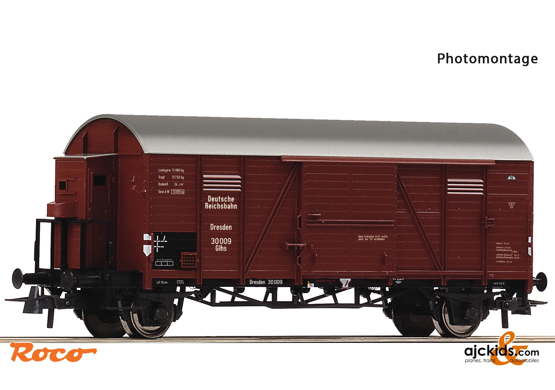 Roco 6600038 Covered baggage wagon, DR G – Ajckids