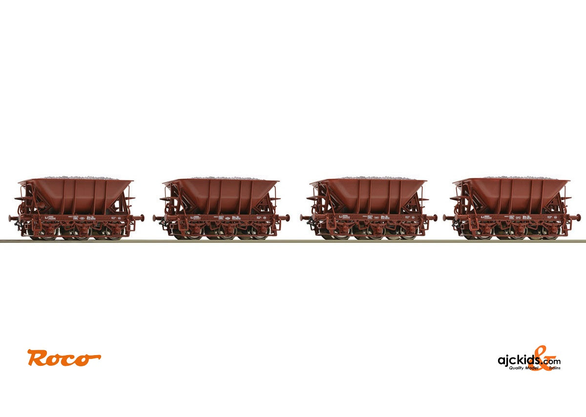 Roco 67076 - 4 piece set: Ore Cars SJ at Ajckids.com