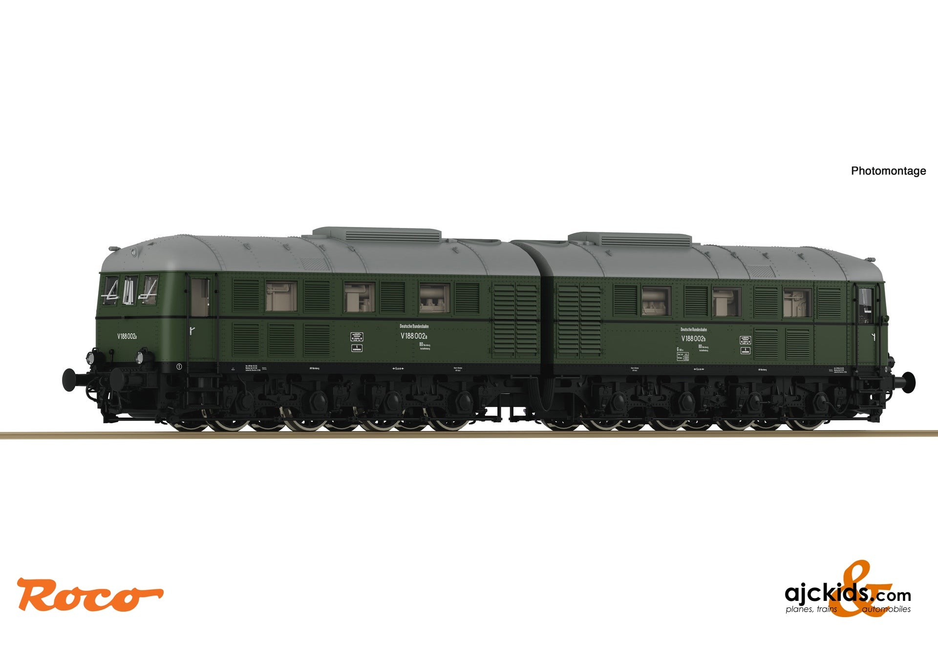 Roco 70118 Diesel-electric double Locomotive V 188-002, DB – Ajckids